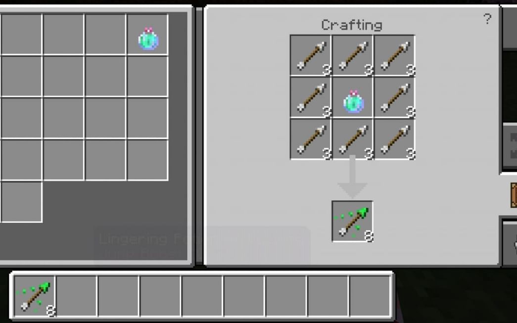 How to make tipped arrows in Minecraft 1.18