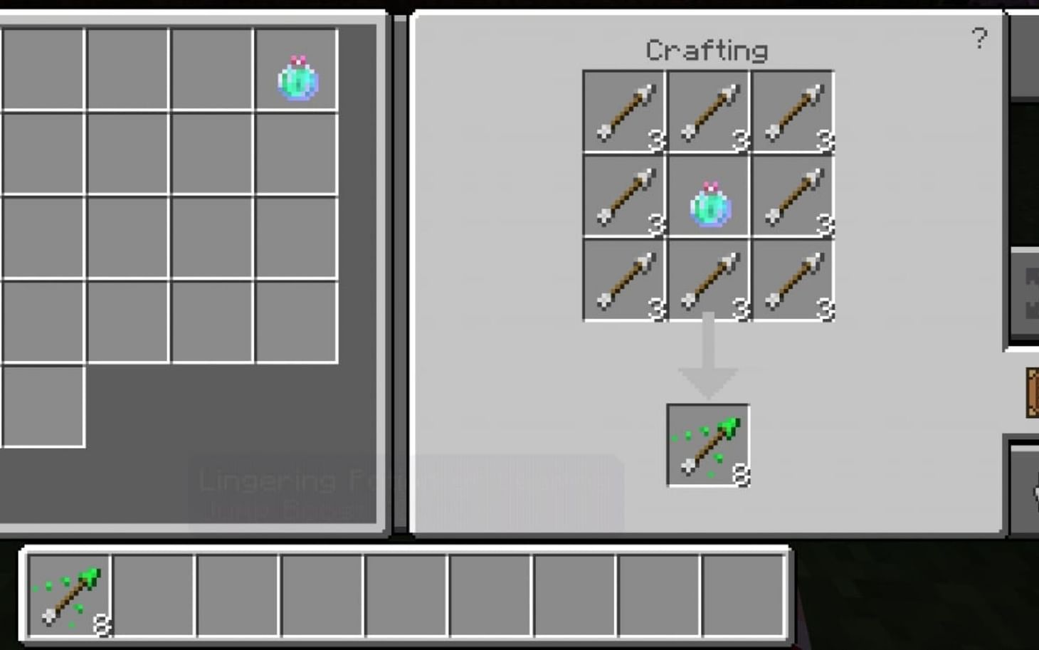 How to make tipped arrows in Minecraft 1.18
