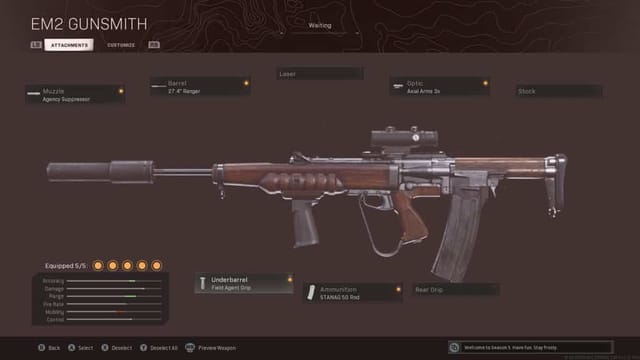 The best EM2 loadout in Call of Duty: Warzone Pacific Season 1