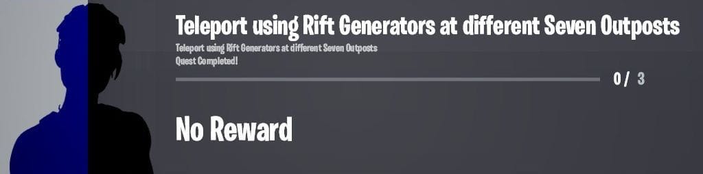 Teleport using Rift Generators at different Seven Outposts in Fortnite ...