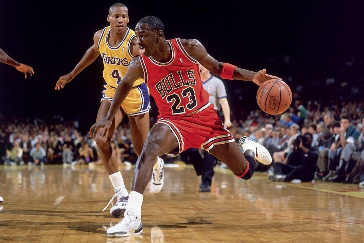 Michael Jordan experimented at point guard later that season