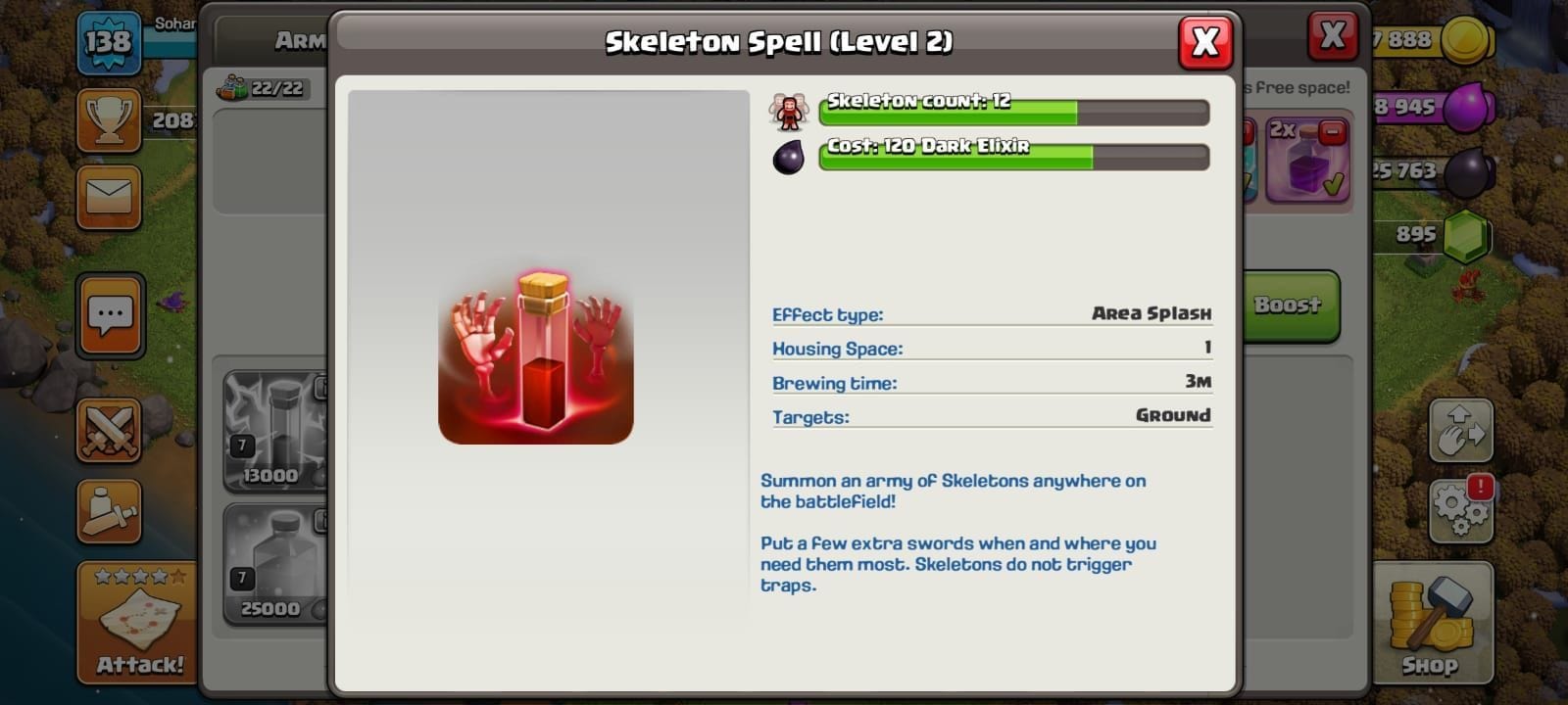Clash of Clans Skeleton Spell: All you need to know