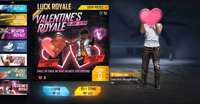 Free Fire Valentine’s Royale: How to get Legendary ‘I Heart You’ emote