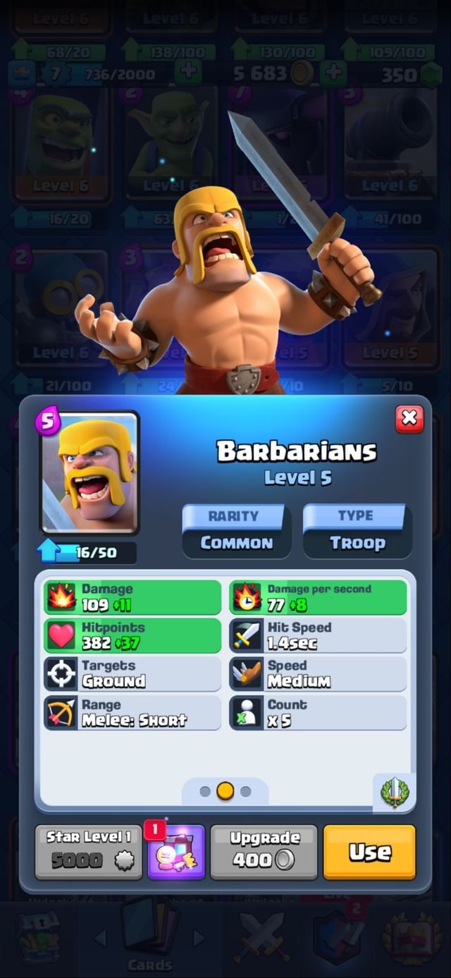 Top 5 common cards in Clash Royale