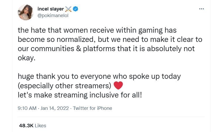 Following an unending online hate attack, Pokimane changes her name to ...