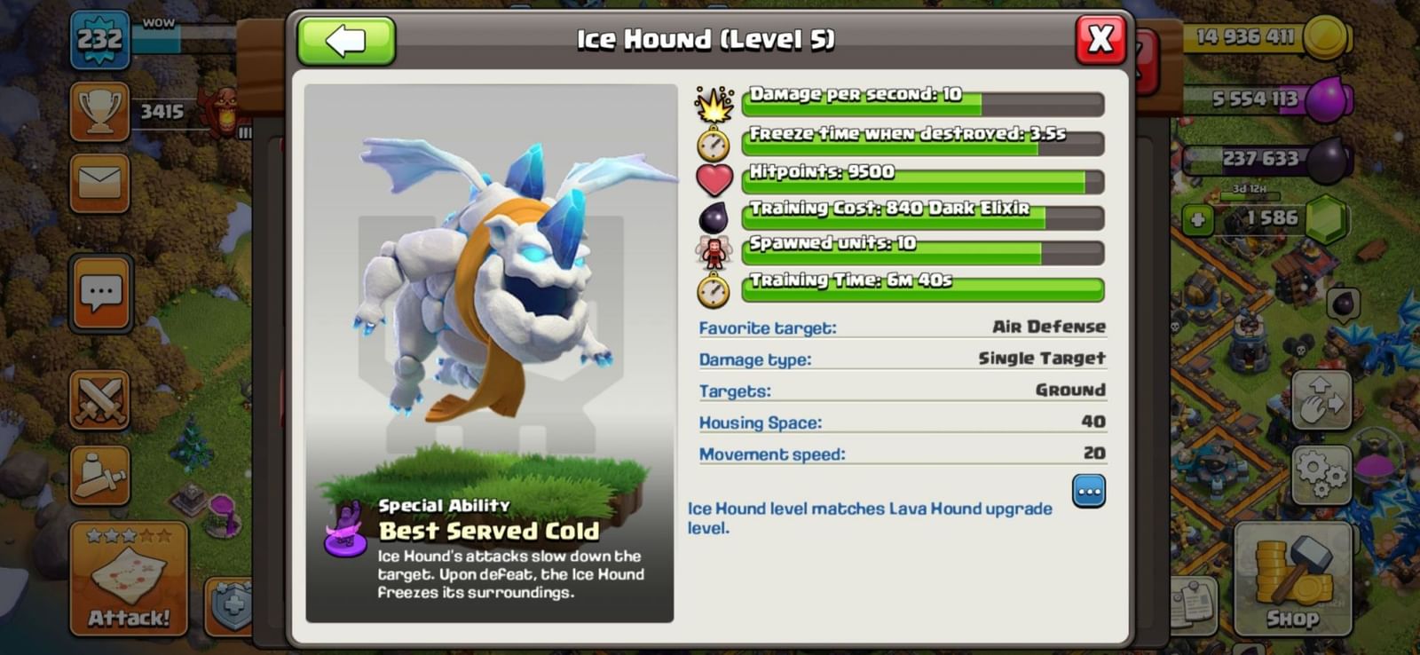 How to unlock Ice Hound in Clash of Clans