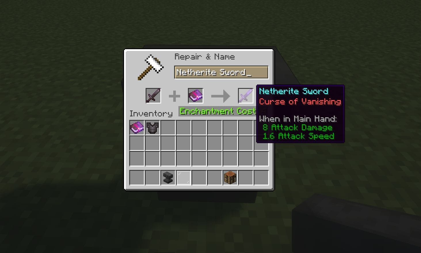 What are curse enchantments in Minecraft?