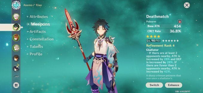 5 best weapons for Xiao in Genshin Impact