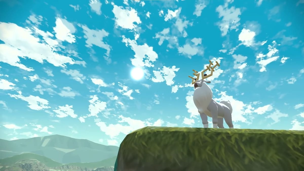 Evolving Stantler into Wyrdeer in Pokemon Legends: Arceus