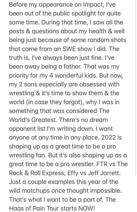 Former WWE Superstar Charlie Haas puts the wrestling world on notice