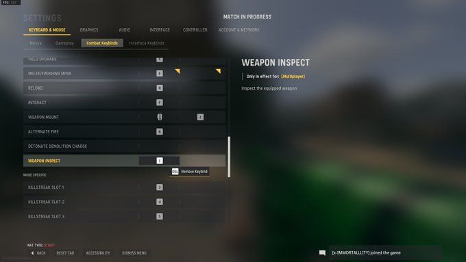 A weapon inspect option has been found in COD Vanguard
