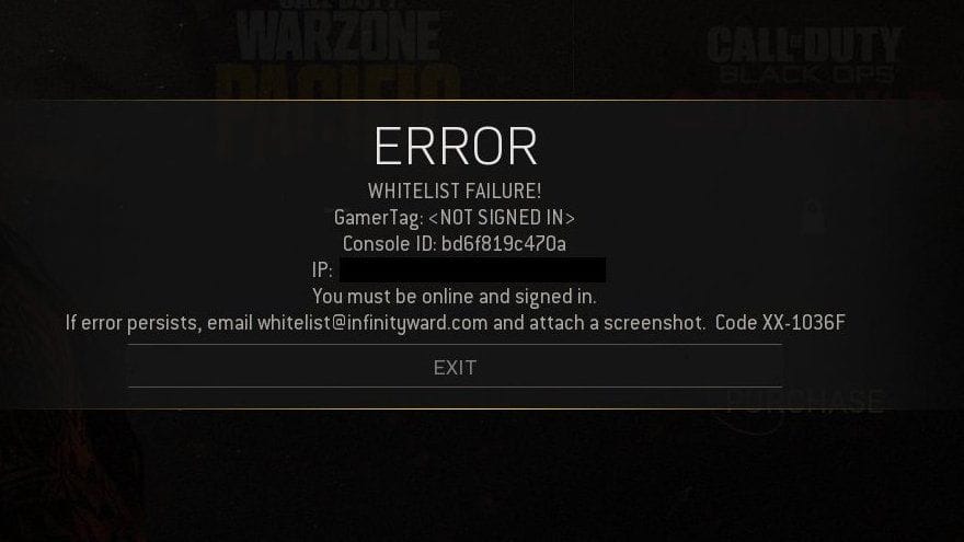 What is Whitelist Failure in Call of Duty: Warzone and how to fix it?