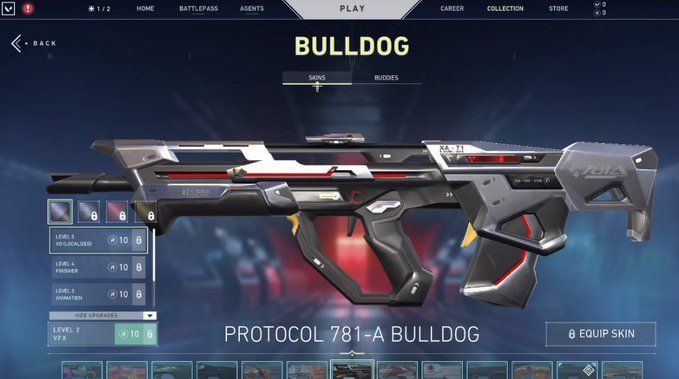 Valorant Protocol skinline: All levels, variants, weapons, and more