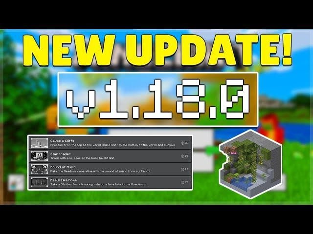 Minecraft's 1.18 update on Android and iOS