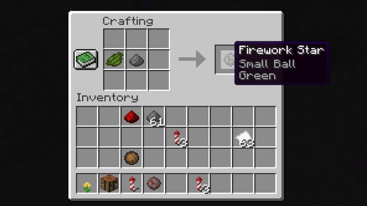 How to add patterns to fireworks in Minecraft