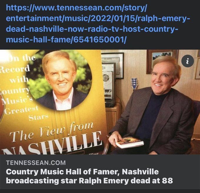 Who was Ralph Emery? Music broadcaster passes away