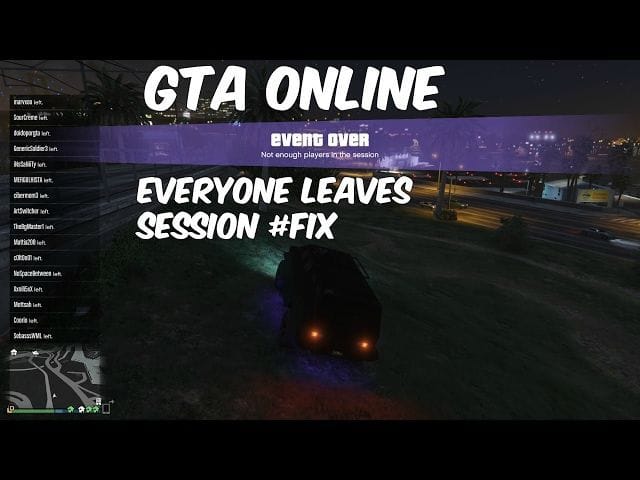 Why do all GTA Online players get disconnected from lobbies?