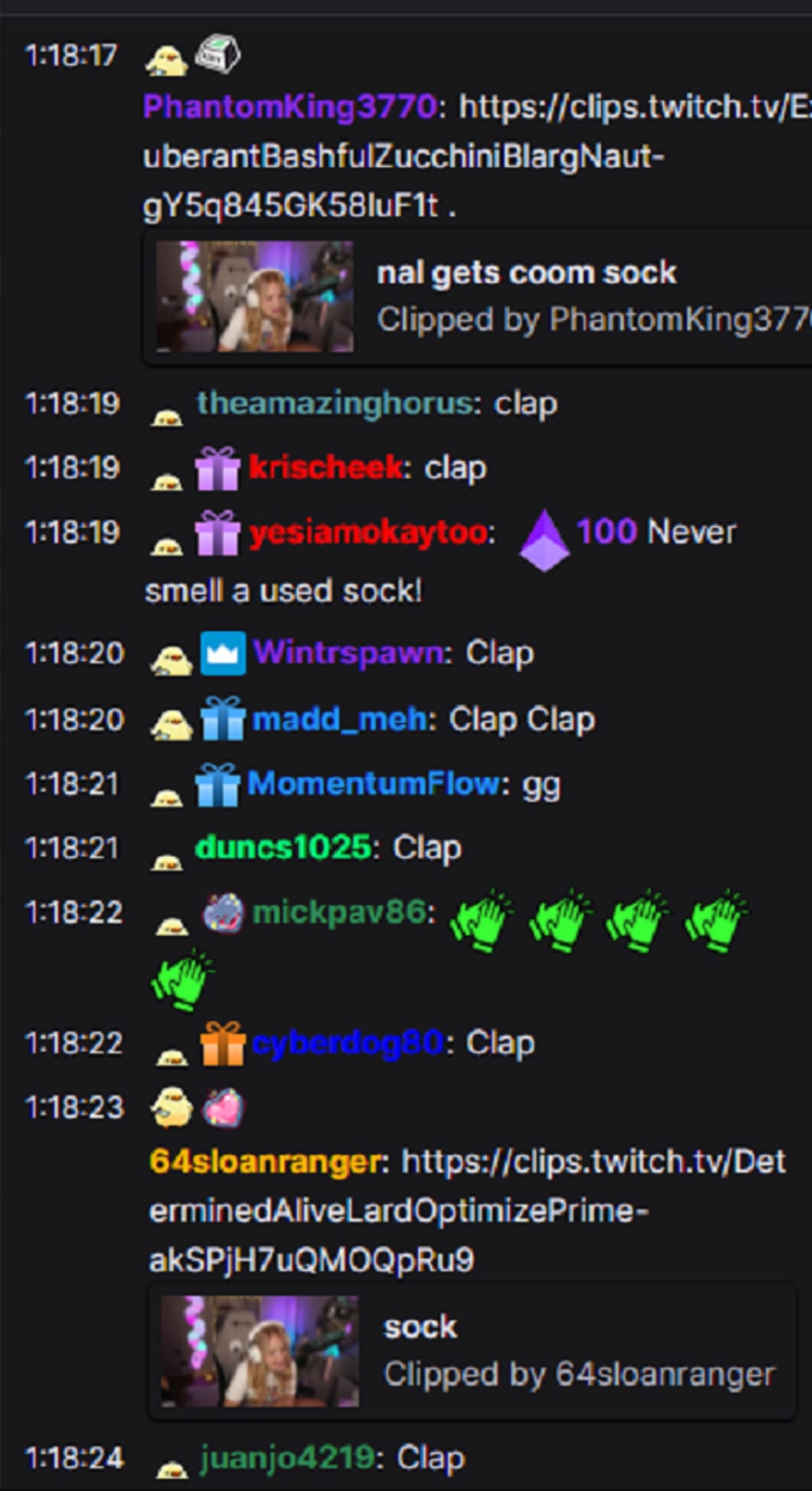 Twitch streamer Nalopia sniffs a soiled sock on stream