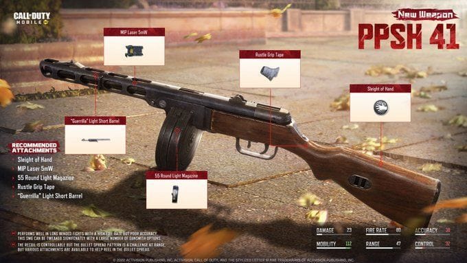 COD Mobile: Best loadout for the PPSh-41 in Season 1