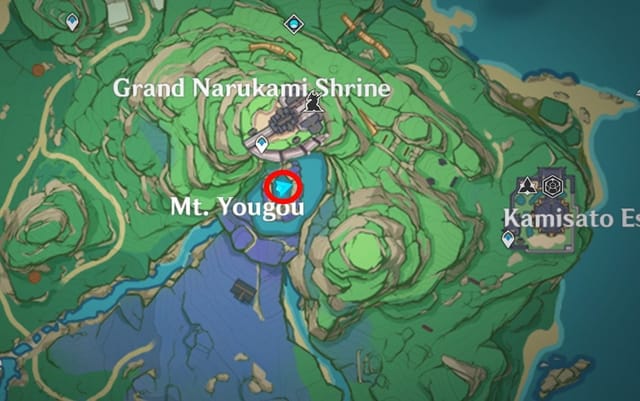 Genshin Impact guide to Luxurious Chest near Narukami Shrine