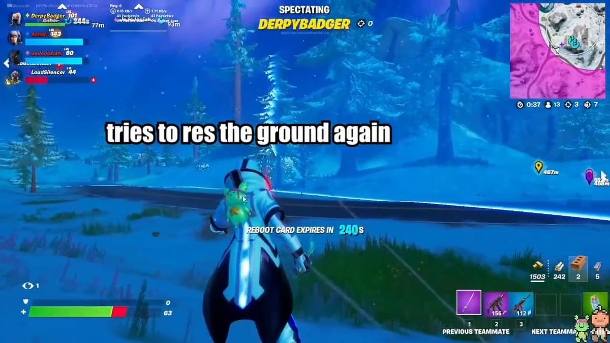 Fortnite player faces terrible lag, literally starts reviving the ...