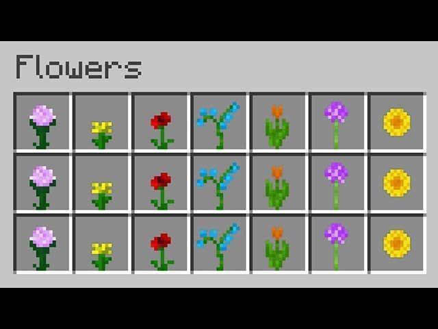 How many flowers are there in Minecraft?