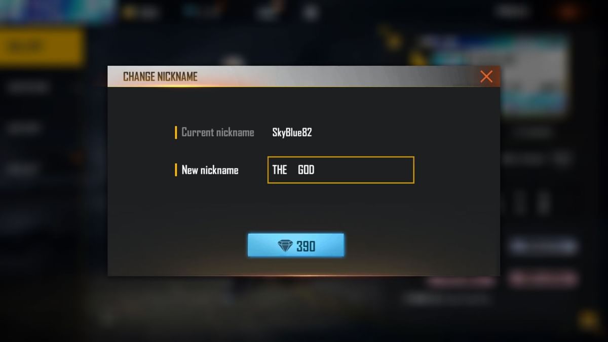 How to add space-like invisible character in Free Fire nickname