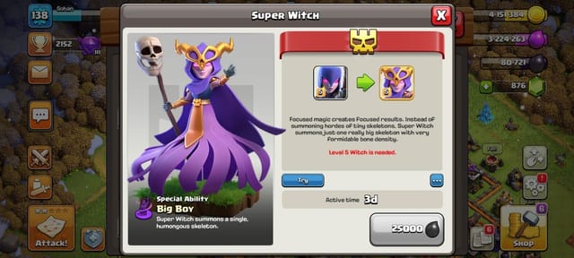 Clash of Clans Super Witch