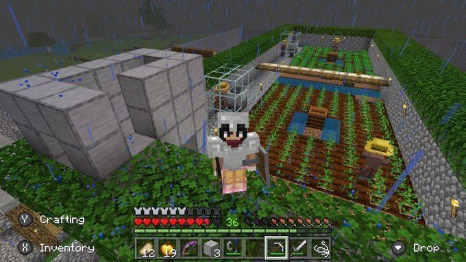 How to build automatic Minecraft farms for efficiency