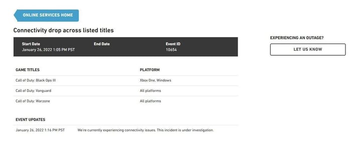 Are Call of Duty Vanguard and Warzone servers down? How to check ...