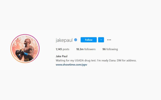 UFC News: Jake Paul changes his Instagram bio after Dana White's ...