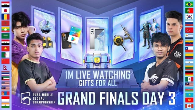 PMGC 2021 Grand Finals Day 3 LIVE standings: GodLike, Nova, Nigma Galaxy, and more in action