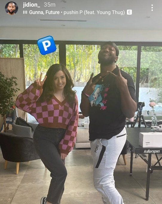 JiDion & Pokimane end beef as the duo is pictured together