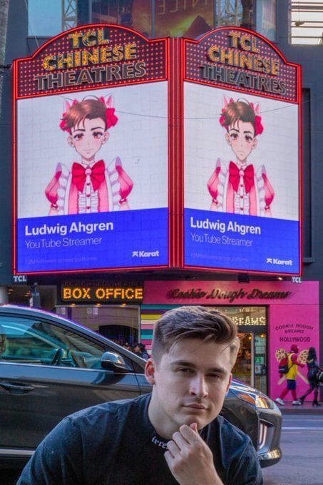 Fans react as Ludwig jokingly puts up his VTuber Avatar on Hollywood ...