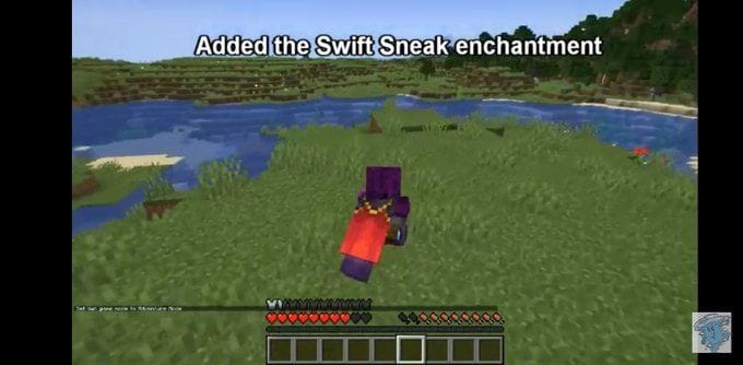 Swift Sneak enchantment in Minecraft The Wild Update