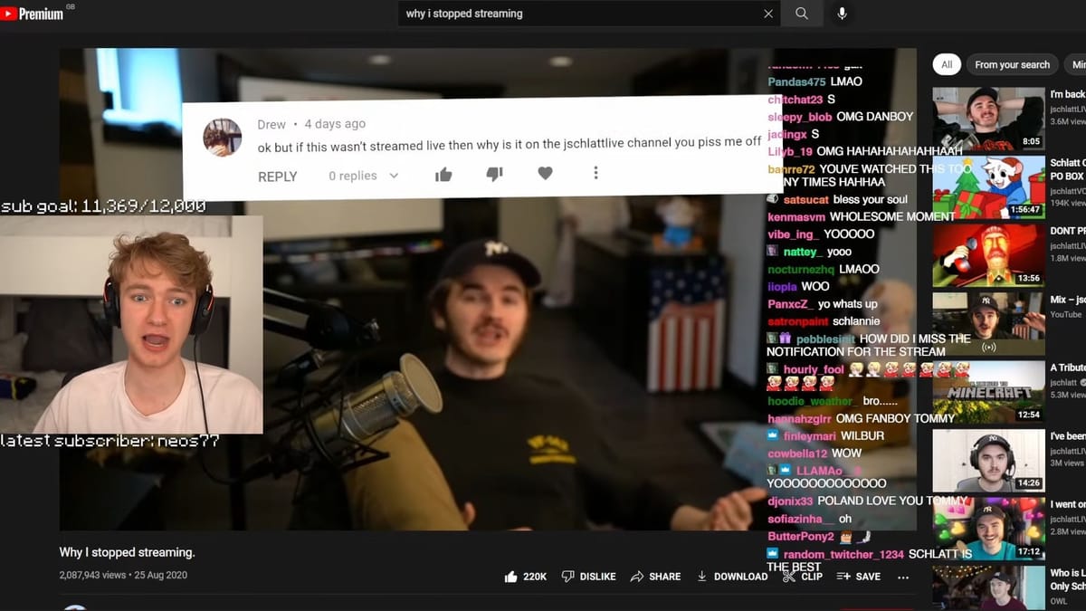 Minecraft star TommyInnit praises his favorite YouTuber
