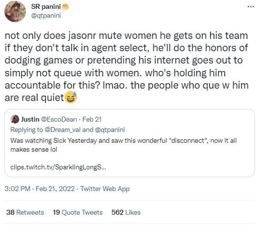 JasonR gives reasons for not dodging in Valorant