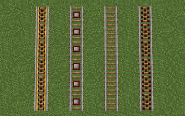 What does different rails do in Minecraft?