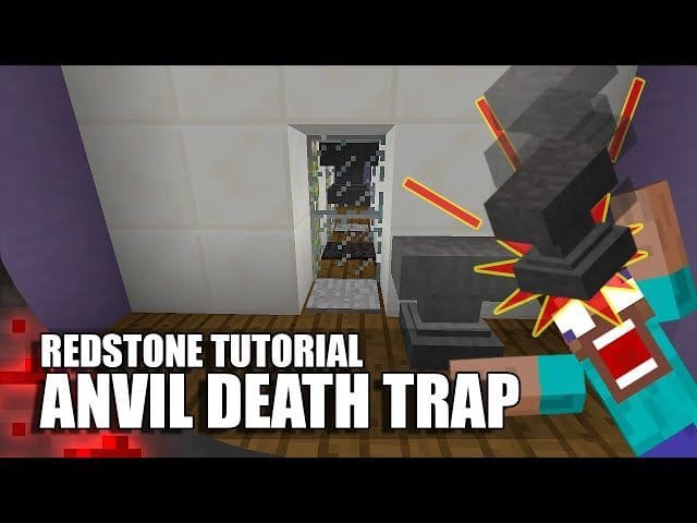 How to make a falling anvil trap in Minecraft