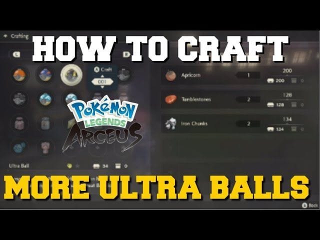 How to craft Great Balls in Pokemon Legends: Arceus
