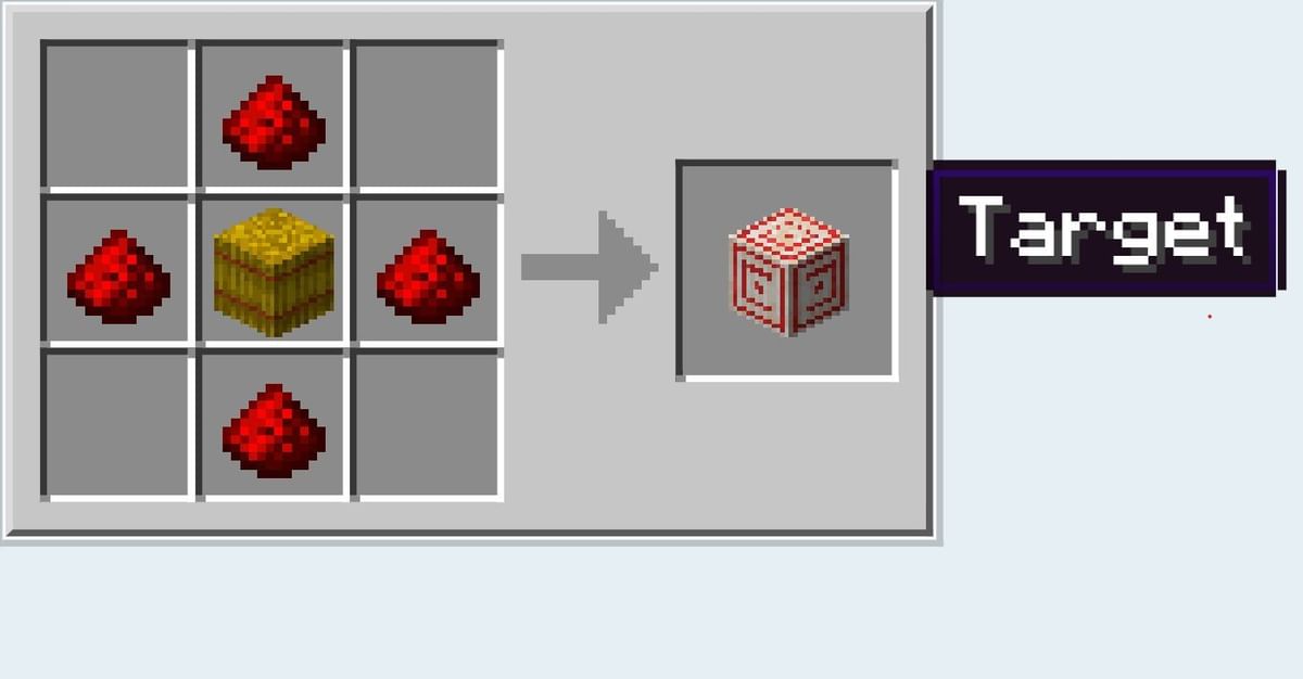 How to craft and use target block in Minecraft