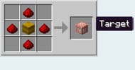 How to craft and use target block in Minecraft