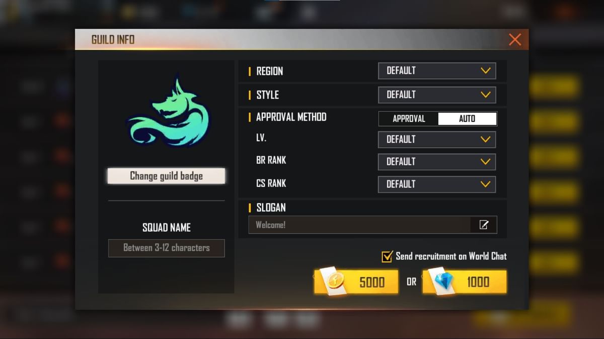 How to create a guild in Garena Free Fire: Guide to finding unique ...