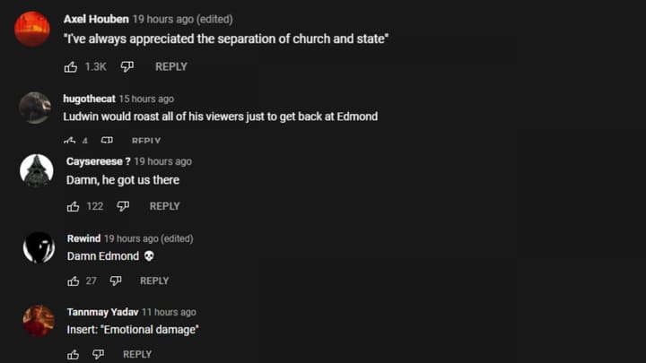 Ludwig picks on a viewer during recent YouTube stream