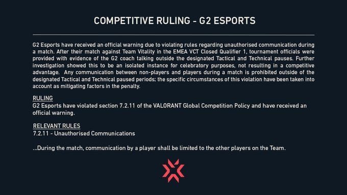 After T1, now G2 Valorant coach violates VCT guidelines as Riot issues ...