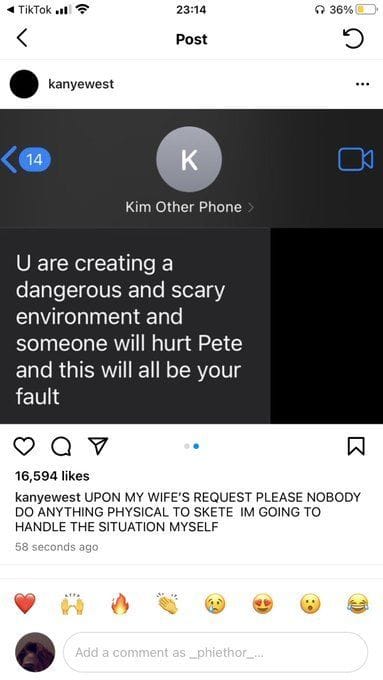 Kanye West leaks texts with Pete Davidson and Kim Kardashian as social ...