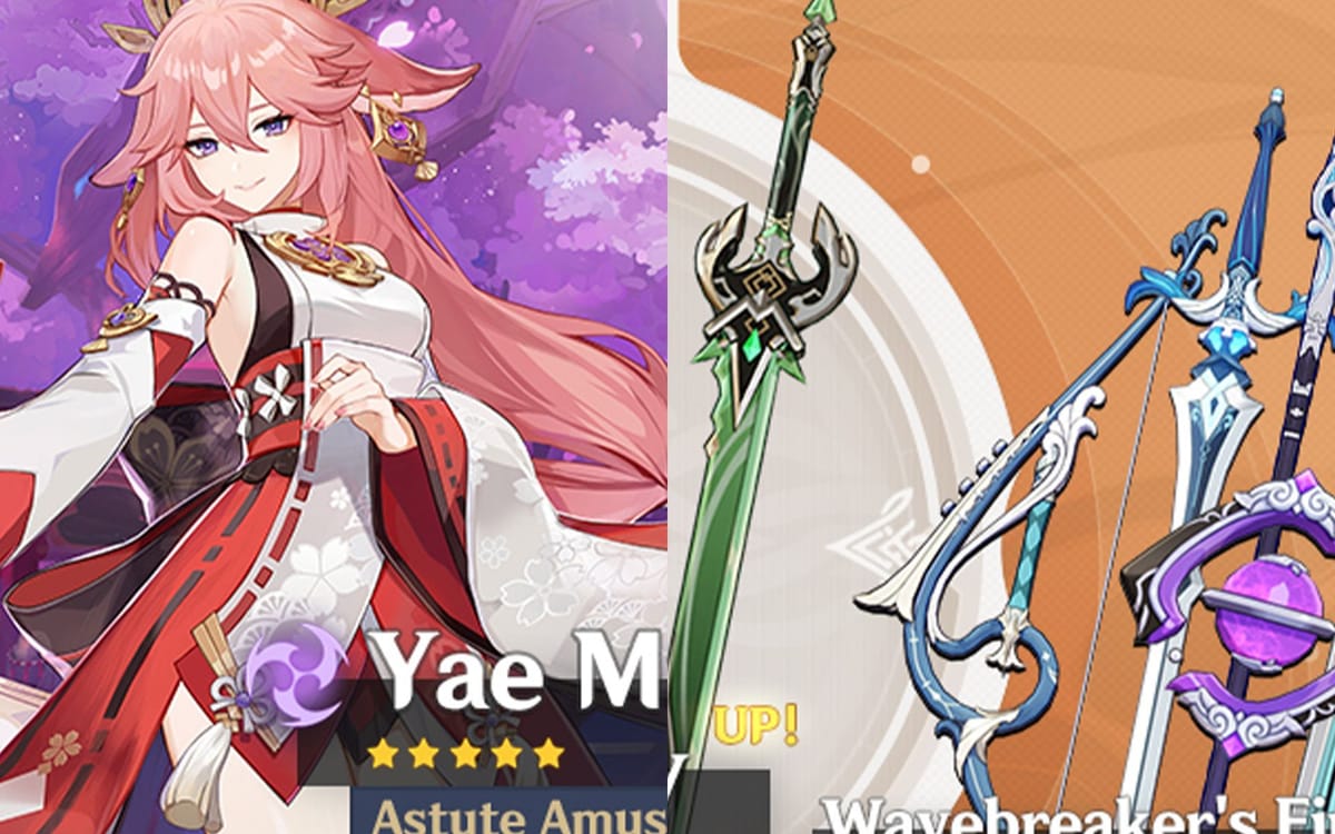 Genshin Impact 2.5 Yae Miko banner, weapons and 4-stars officially revealed