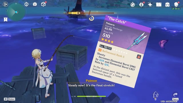 Genshin Impact fishing locations for unlocking The Catch polearm