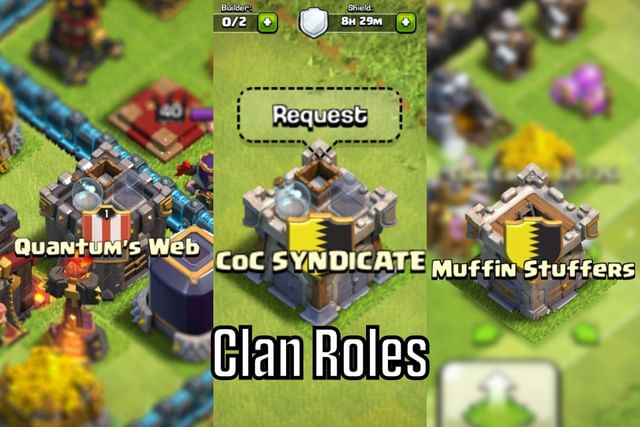 What are various clan roles in Clash of Clans?