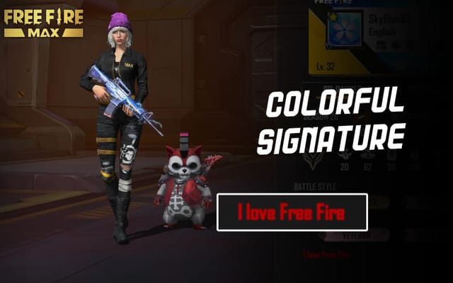 How to add colourful signature text in Free Fire MAX ID (February 2022)